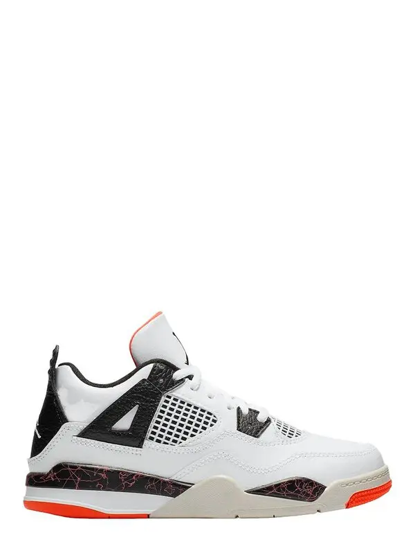 JORDAN 4 Retro Sneakers - White/black/bright Crimson