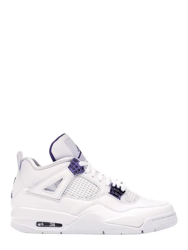 JORDAN 4 Retro Metallic Purple - White/metallic Silver/court Purple