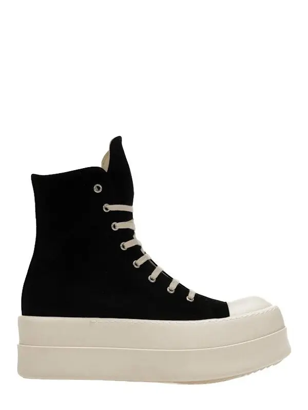Rick Owens Mega Bumper Canvas Sneakers - Black/milk