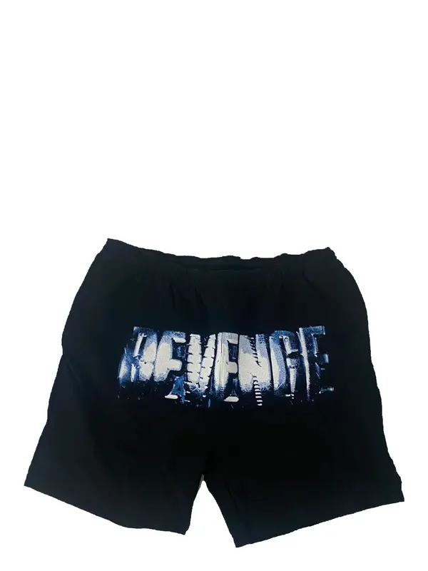 REVENGE Chrome Logo Shorts - Black