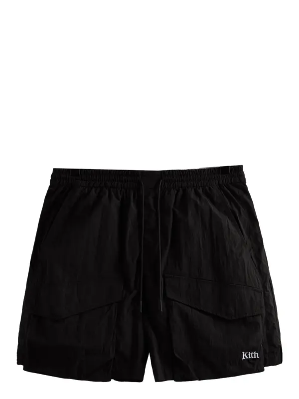 Kith Wrinkle Nylon Boreum Cargo Short - Black