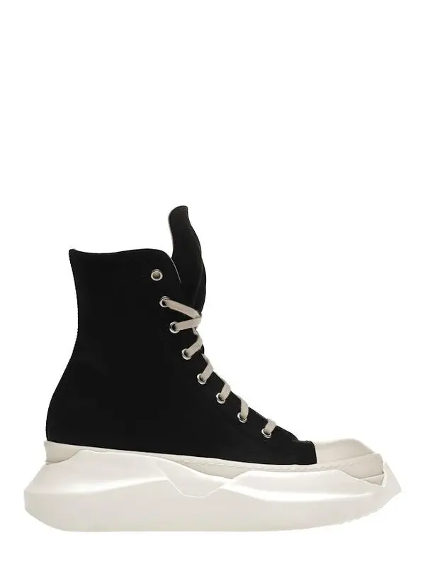 Rick Owens Abstract High-top Sneakers - Black/white