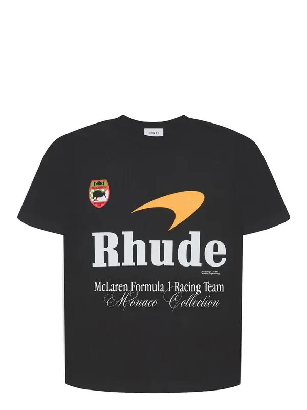 Rhude X Mclaren Merch Tee Shirt - Black