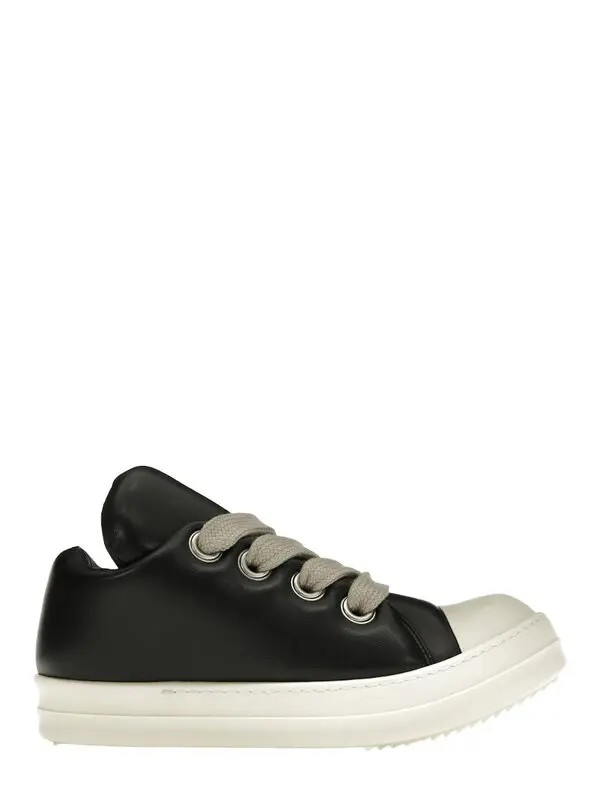 Rick Owens Jumbo Lace Padded Low Sneakers - Black/milk