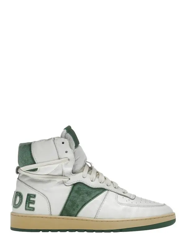 Rhude Rhecess Hi Sneakers - White/green/natural