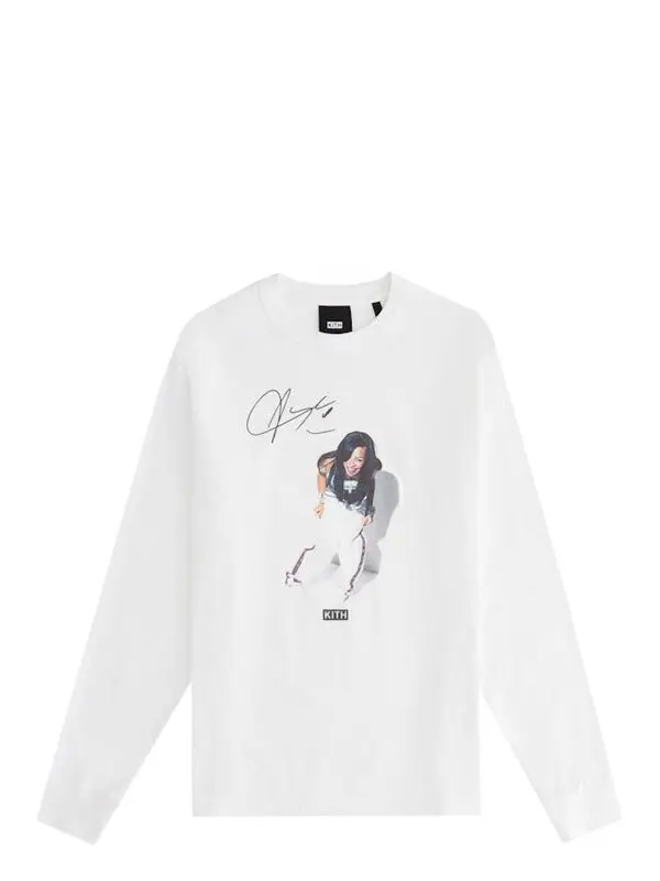 Kith Aaliyah One In A Million Long Sleeve Tee - White