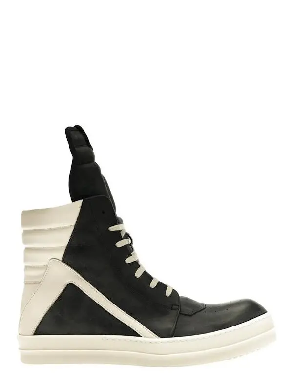 Rick Owens Lido Geobasket High-top Sneakers - Black/milk
