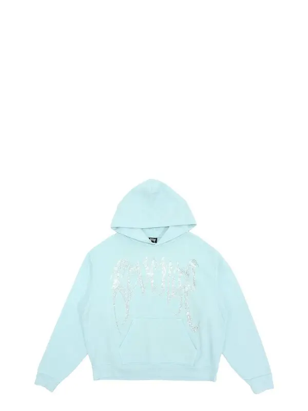 REVENGE Xxxtentacion Heartbreak Bejeweled Hoodie - Baby Blue