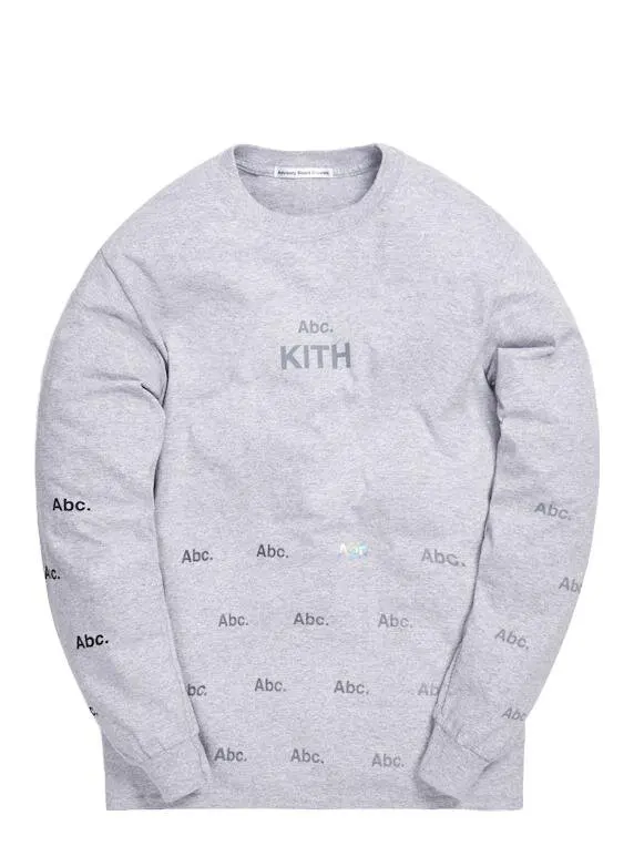 Kith X Advisory Board Crystals Diagram Long Sleeve Tee Shirt - Grey