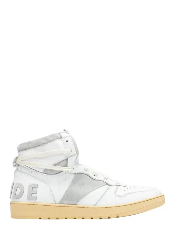 Rhude Recess Hi Sole Sneakers - White/grey/natural