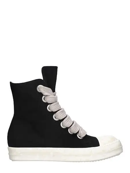 Rick Owens Jumbo Lace High-top Sneakers - Black/cream White