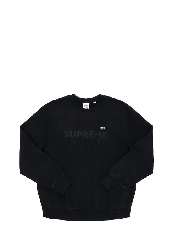 Supreme Lacoste Crewneck Sweatshirt - Black