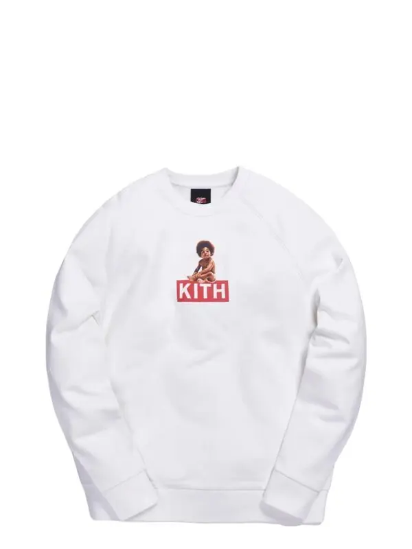 Kith X Biggie Classic Logo Crewneck Sweatshirt - White