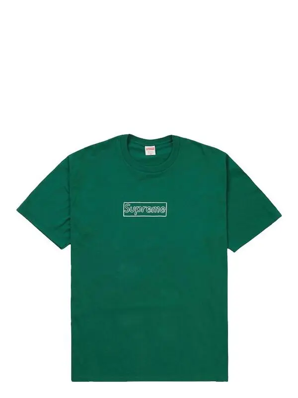 Supreme Kaws Chalk Logo Tee Shirt - Light Pine