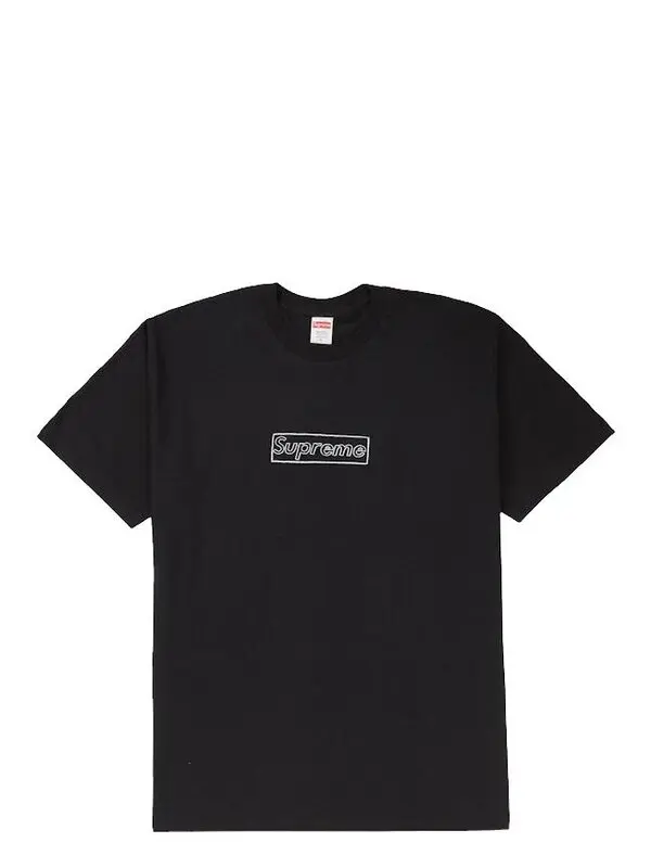 Supreme Kaws Chalk Logo Tee Shirt - Black