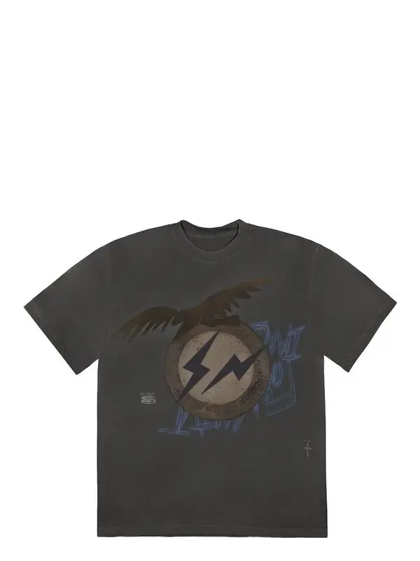 TRAVIS SCOTT Cactus Jack For Fragment Create T-shirt - Washed Black