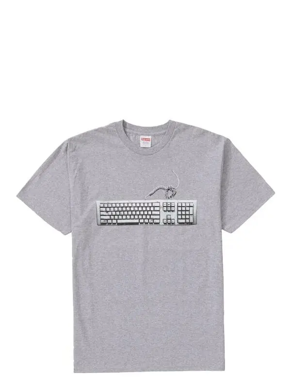 Supreme Keyboard Tee Shirt - Heather Grey
