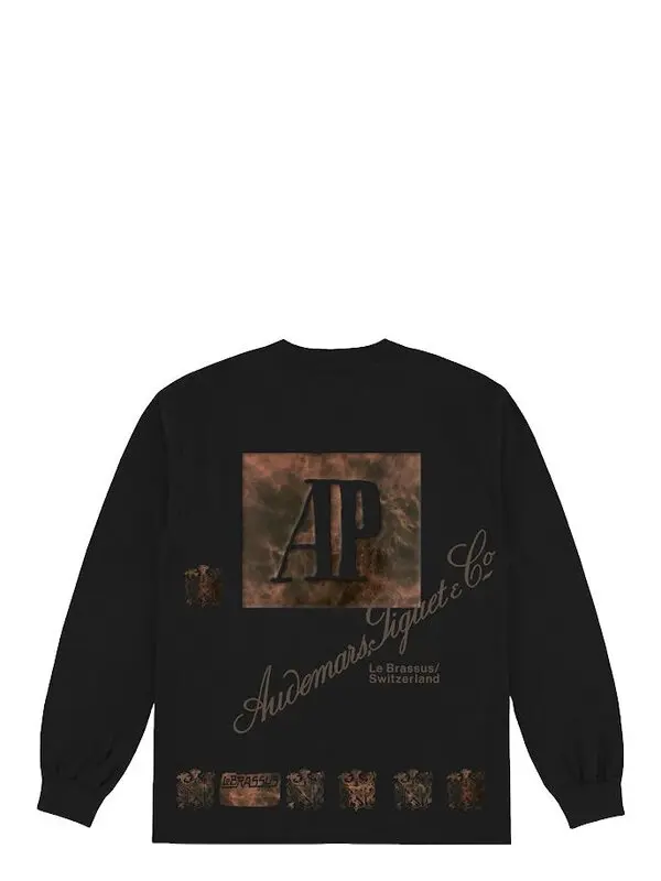 TRAVIS SCOTT Cj X Audemars Piguet Le Brassus Long Sleeve Tee Shirt - Black