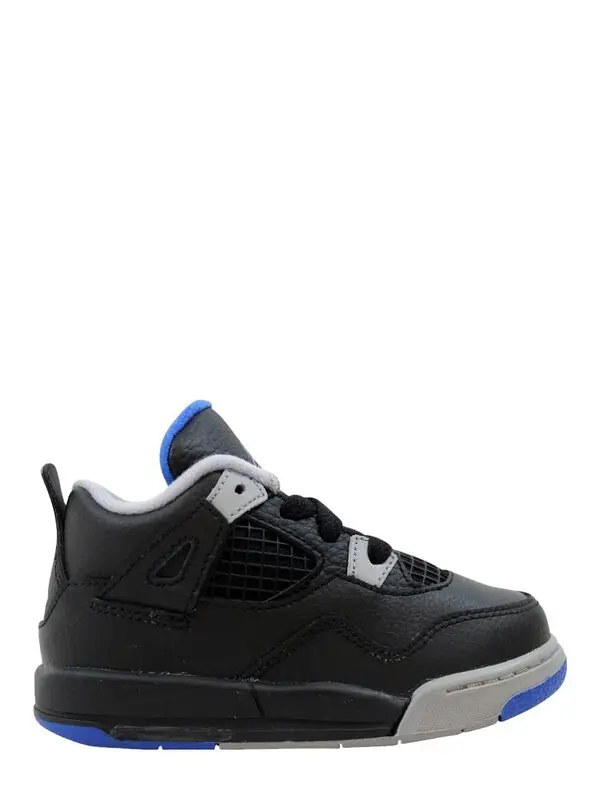 JORDAN 4 Retro Sneakers - Black Soar Matte Silver White