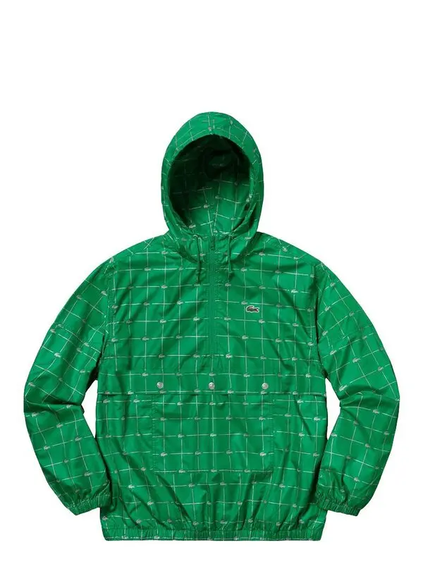 Supreme Reflective Grid Nylon Anorak - Green