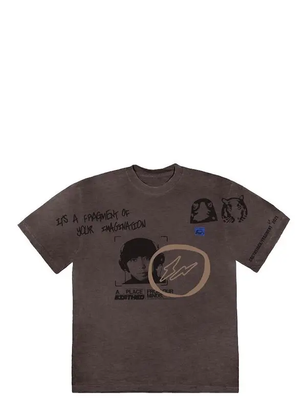 TRAVIS SCOTT Cactus Jack For Fragment Hiroshi Tee Shirt - Brown Pepper
