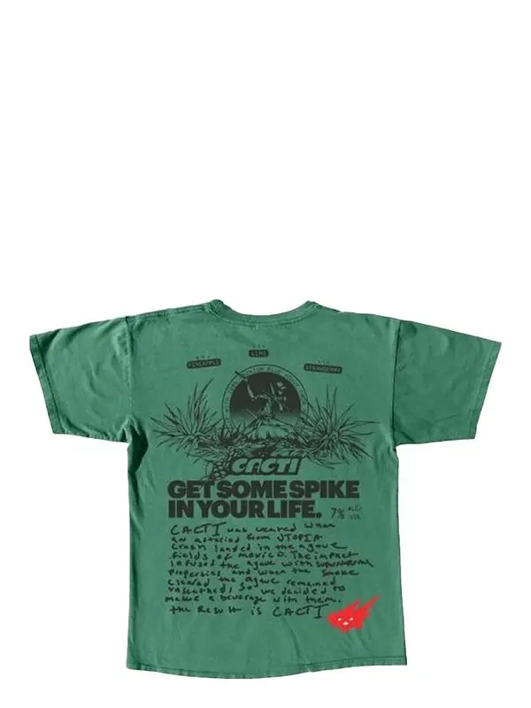 TRAVIS SCOTT Cacti Get Some Spike T-shirt - Green