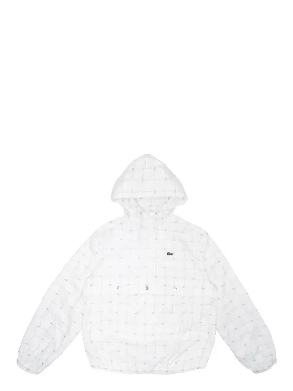Supreme Lacoste Reflective Grid Nylon Anorak - White