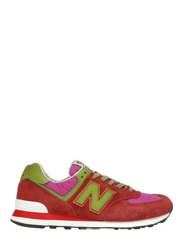 NEW BALANCE 574 Stray Rats Sneakers - Red/green/pink