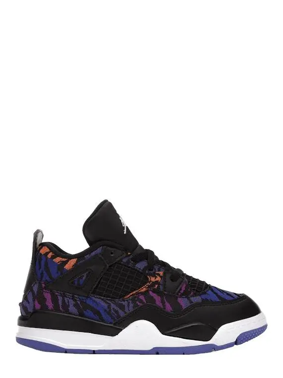 JORDAN 4 Retro Sneakers - Black/white/rush Violet