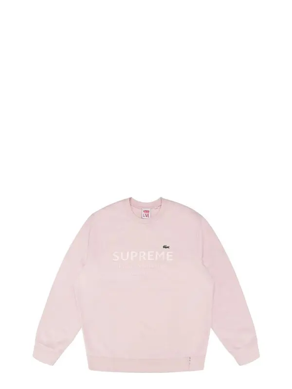 Supreme Lacoste Crewneck Sweatshirt - Pink