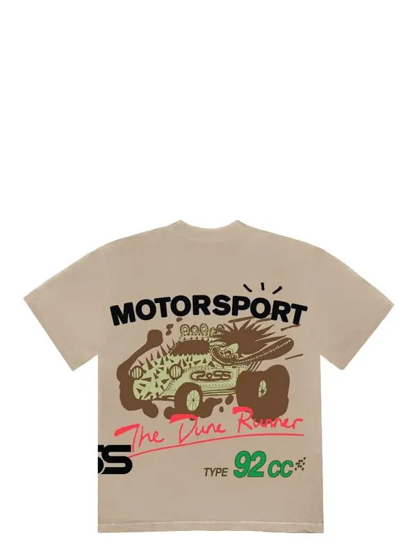 TRAVIS SCOTT Cactus Jack Motor Sport Tee Shirt - Tan