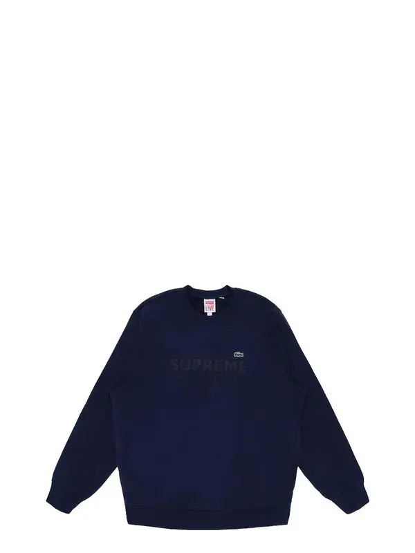 Supreme Lacoste Crewneck Sweatshirt - Navy Blue