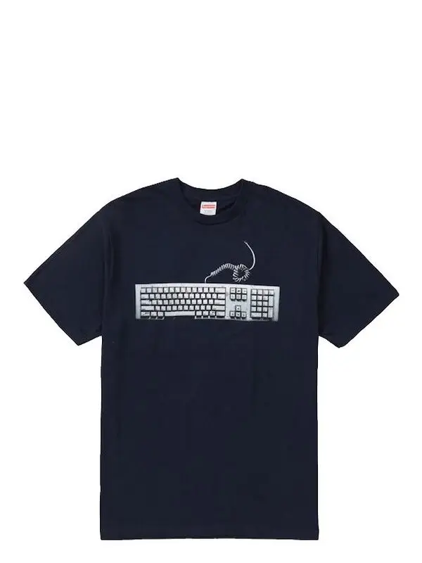 Supreme Keyboard Tee Shirt - Navy Blue