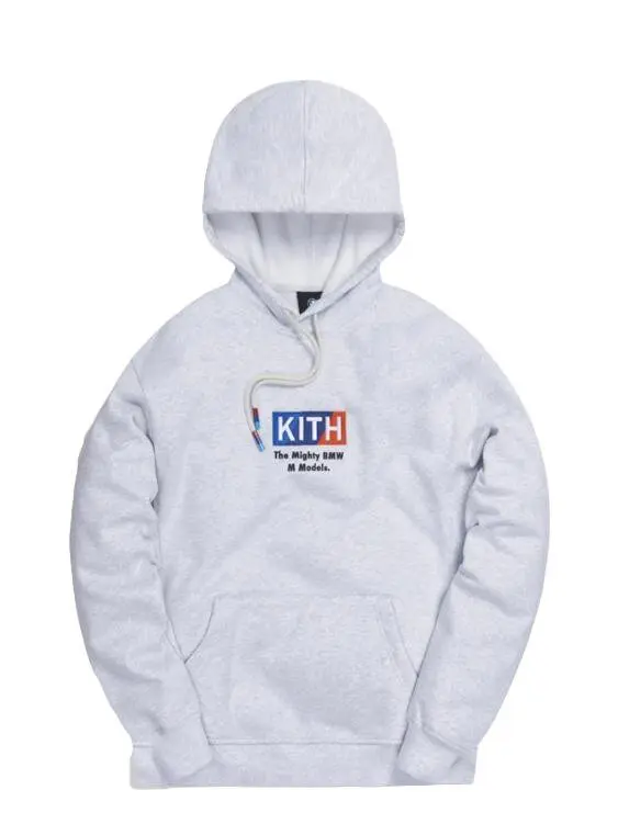 Kith X Bmw Sport Logo Hoodie - Heather Grey