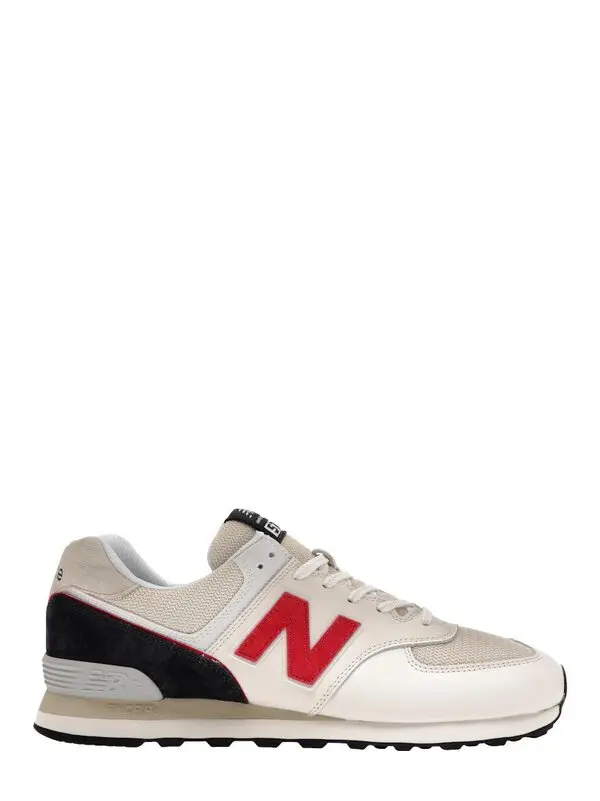 NEW BALANCE 574 Sneakers - White/light Grey/red