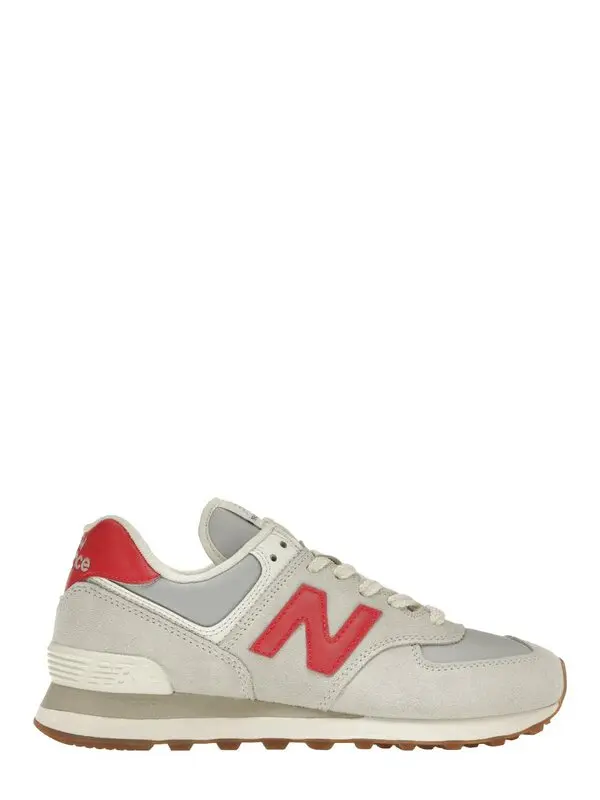 NEW BALANCE 574 Sneakers - White/red/grey