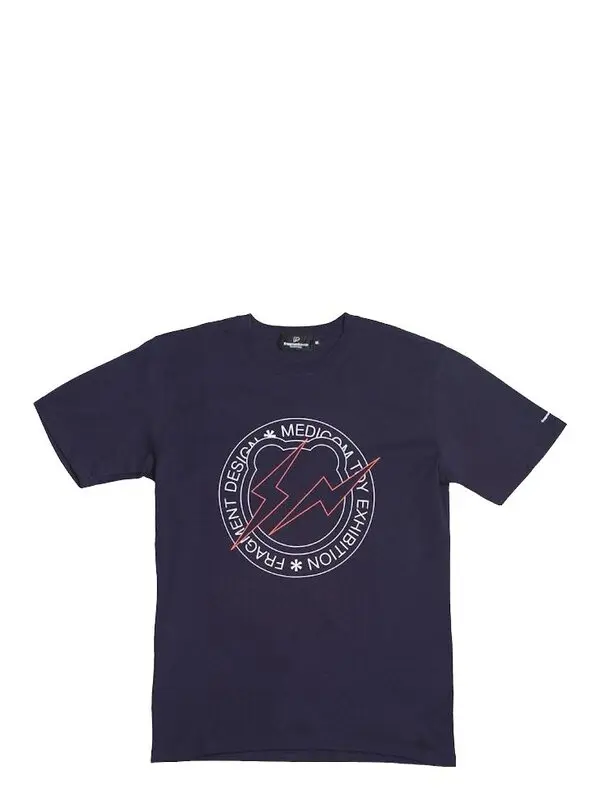 MEDICOM TOY X Fragment Design Circle Logo Bearbrick Tee Shirt - Navy Blue