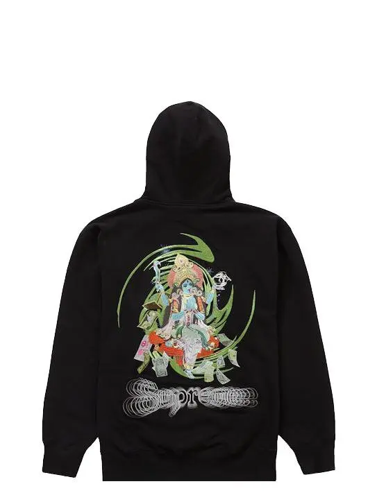 Supreme Lakshmi Zip Up Hooded Sweatshirt - Black