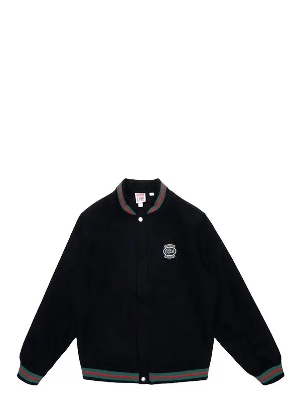 Supreme Lacoste Wool Varsity Jacket - Black