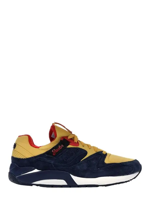 Saucony Grid 9000 X Just Blaze X Packer "snow Beachin" Sneakers - Navy Blue/yellow