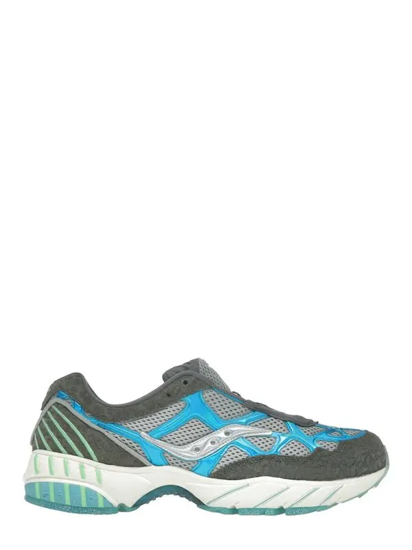 Saucony Grid Web Fresh Rags Manatee Sneakers - Black/grey/blue