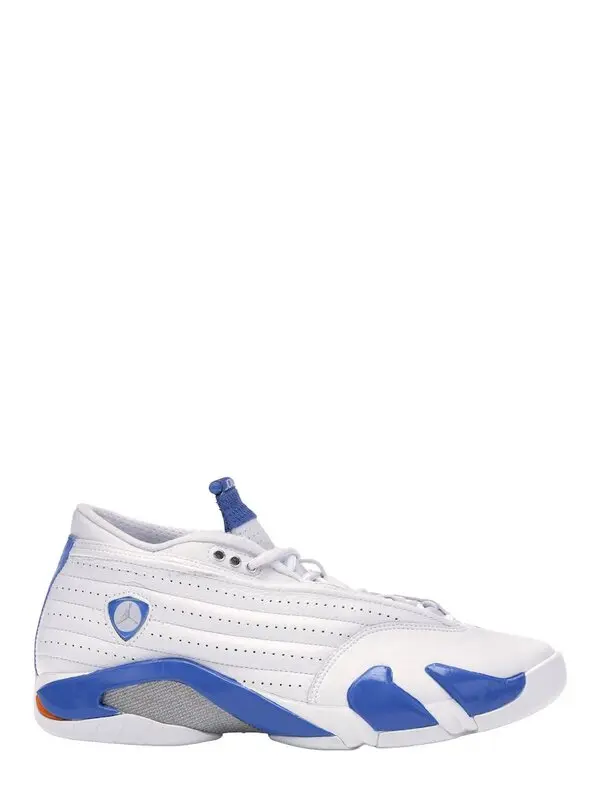 JORDAN 14 Retro Low Sneakers - White/pacific Blue/metallic Silver