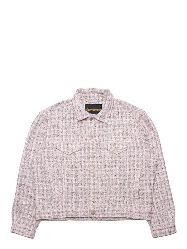 Drew House Boucle Mascot Oversized Trucker Jacket - Pink