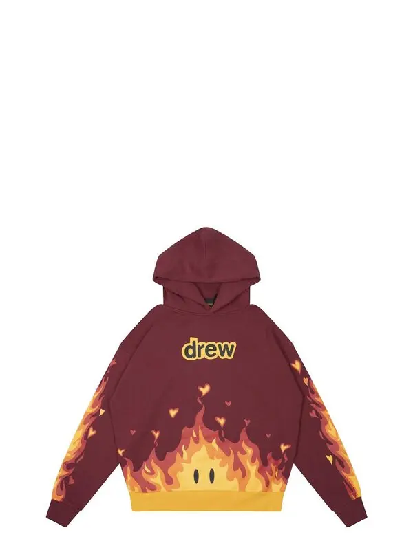 Drew House Hooded Pullover - Burgundy