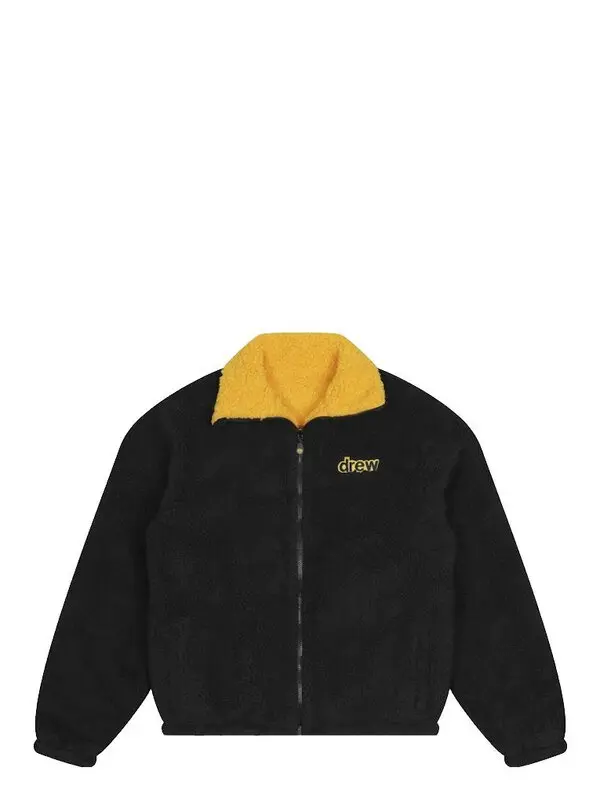 Drew House Reversible Zip-up Jacket - Black/golden Yellow