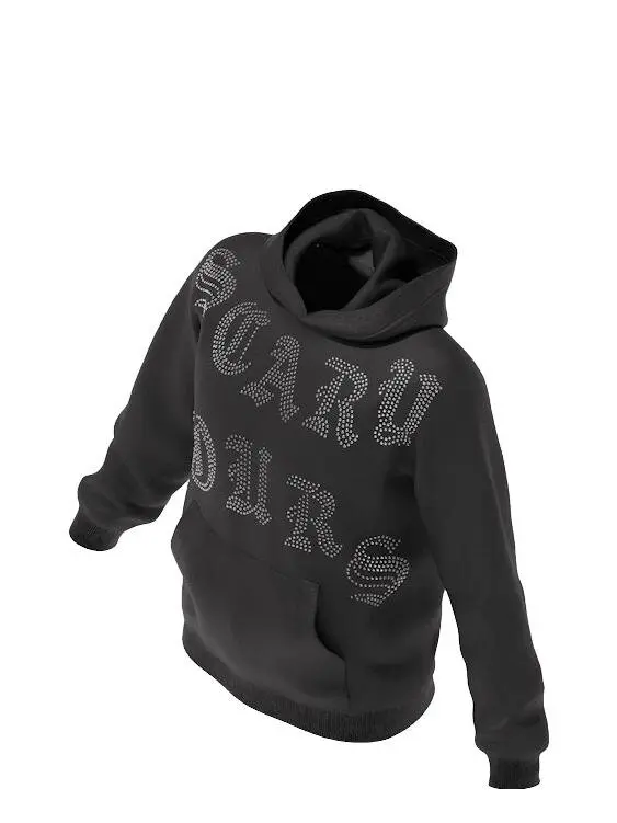 DRAKE Scary Hours Diamante Hoodie - Black