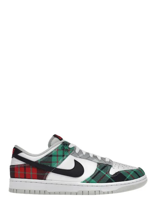 Nike Dunk Low Tartan Plaid Sneakers - White/black