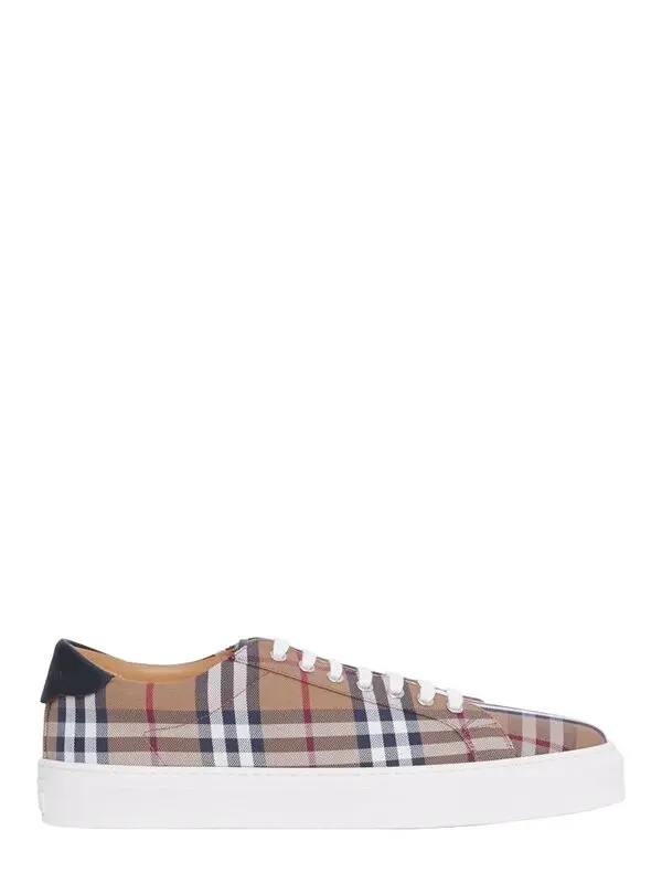 Burberry Check Pattern Sneakers - Birch Brown