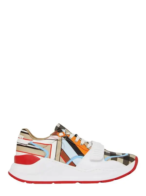 Burberry Regis Montage Print Sneakers - Multicolor