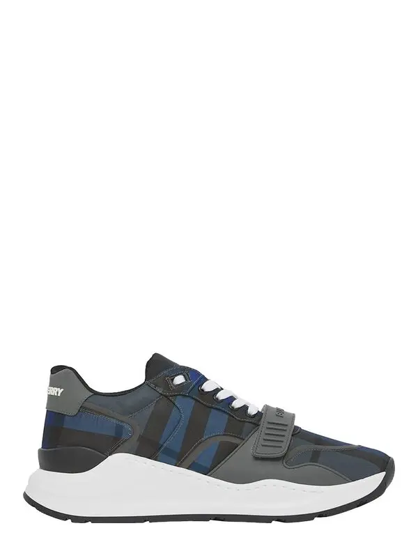 Burberry Ramsey Check Sneakers - Blue Gray